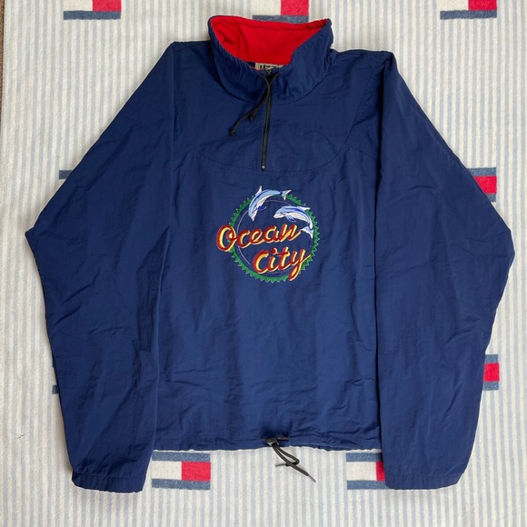 Uzzi | Jackets & Coats | Vintage Ocean City Dolphin Quarter Zip ...